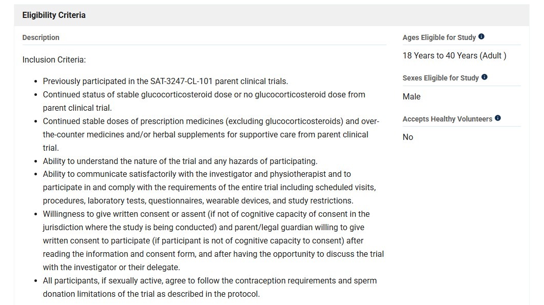 Satellos SAT-3247 Phase 2 Clinical Study Ready to Launch - DMD Warrior
